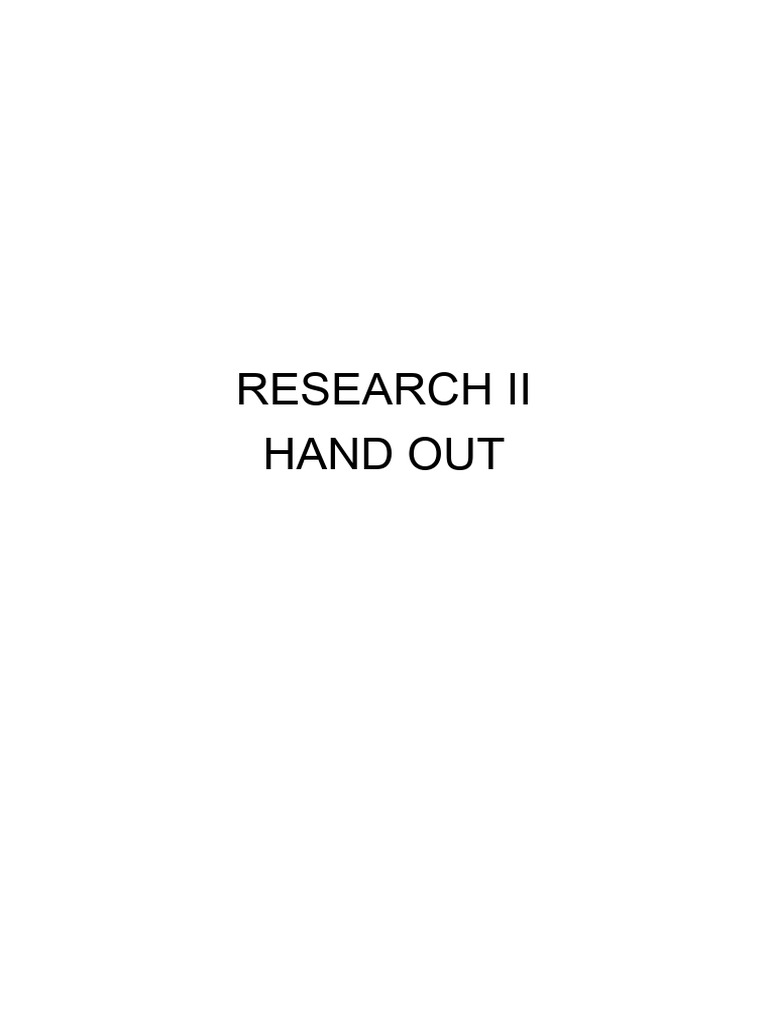 Las Research Ii Hand Out | PDF