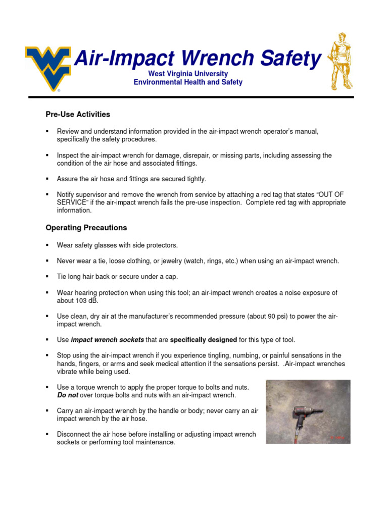 Air-Impact Wrench Safety Guidelines | PDF | Technology & Engineering
