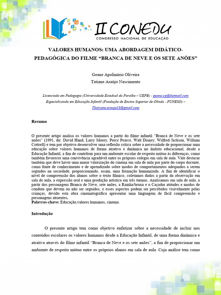 Trabalho Ev045 MD1 Sa3 Id2535 23082015134437 | PDF | Pedagogia | Aprendizado