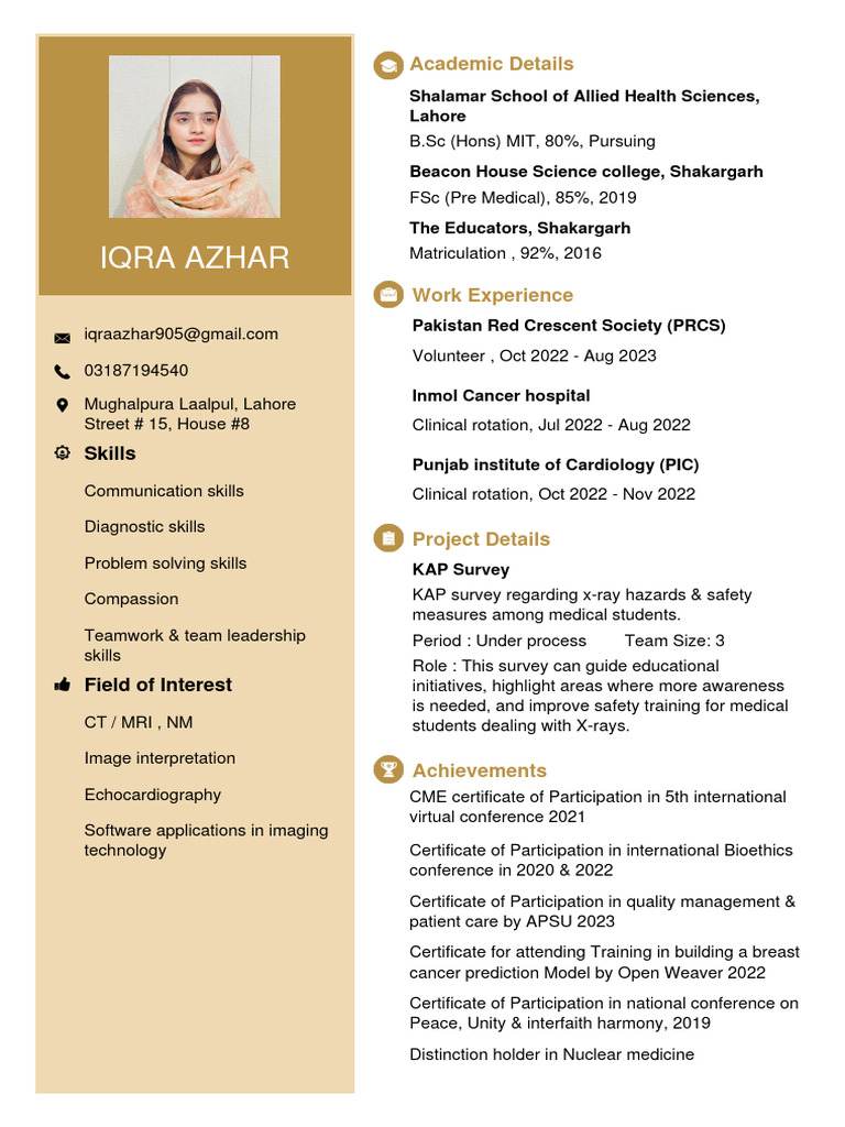 Iqra Azhar CV | PDF Iqra Azhar CV | PDF