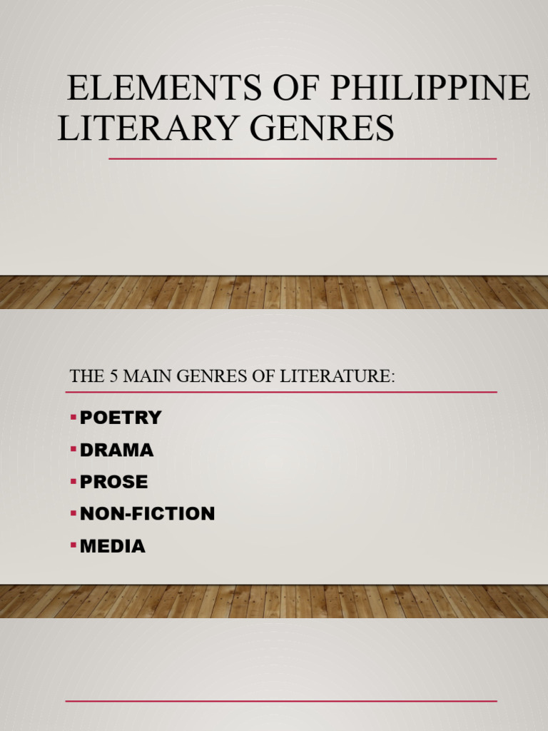 Elements of Philippine Literary Genres | PDF