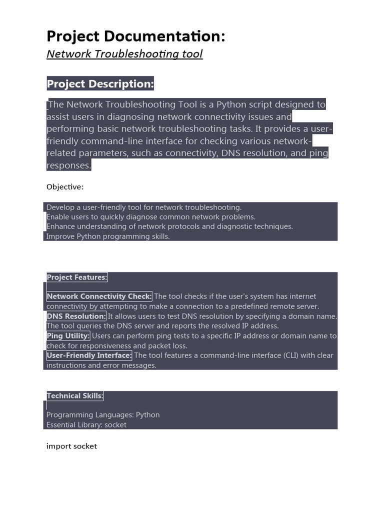 Network Troubleshooting Tool Pdf Domain Name System Computer Security