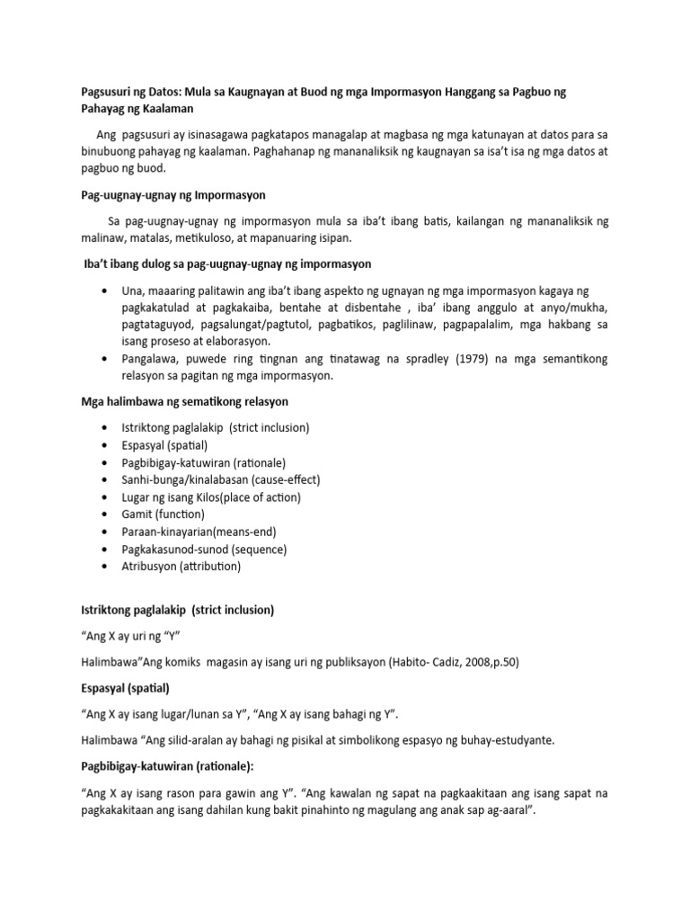 Pagsusuri NG Datos | PDF