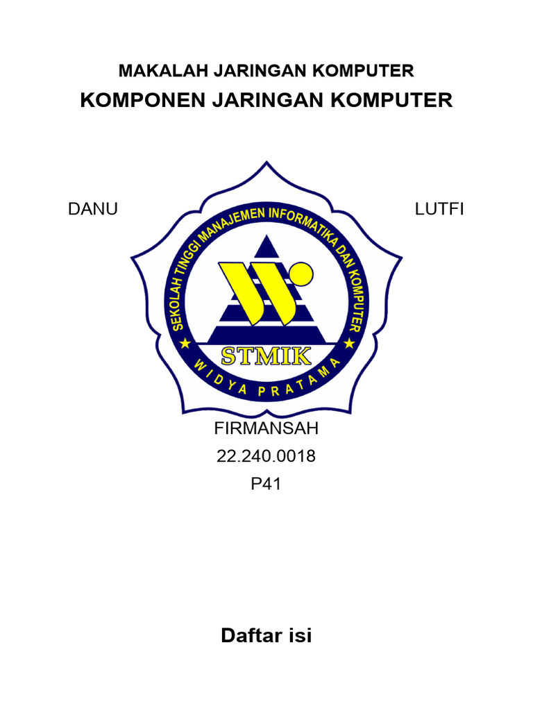 Makalah Komponen Jaringan Komputer | PDF