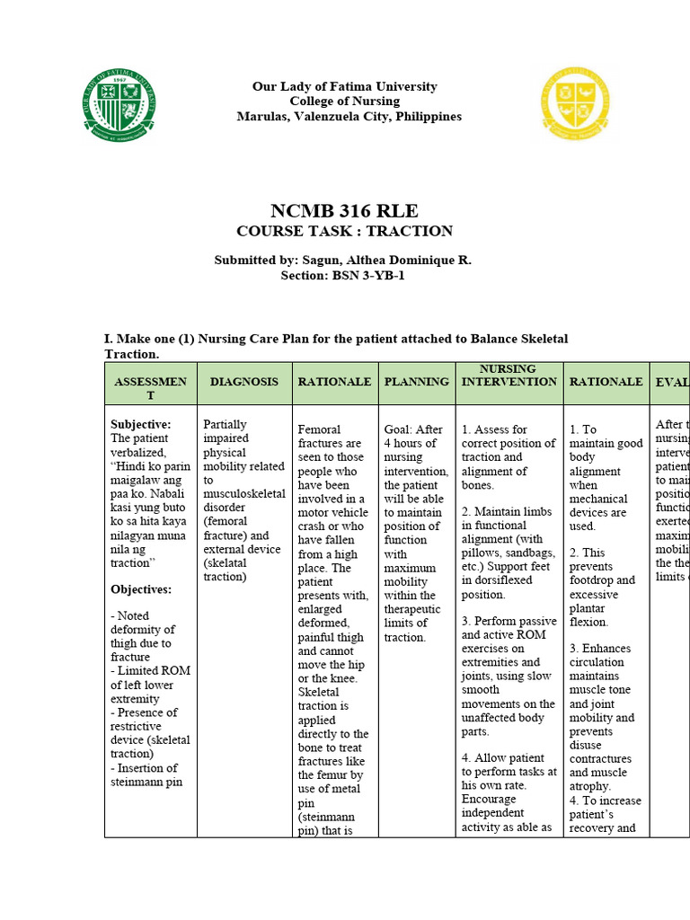 NCMB 316 Rle - Course Task Traction - Sagun Althea Dominique | PDF