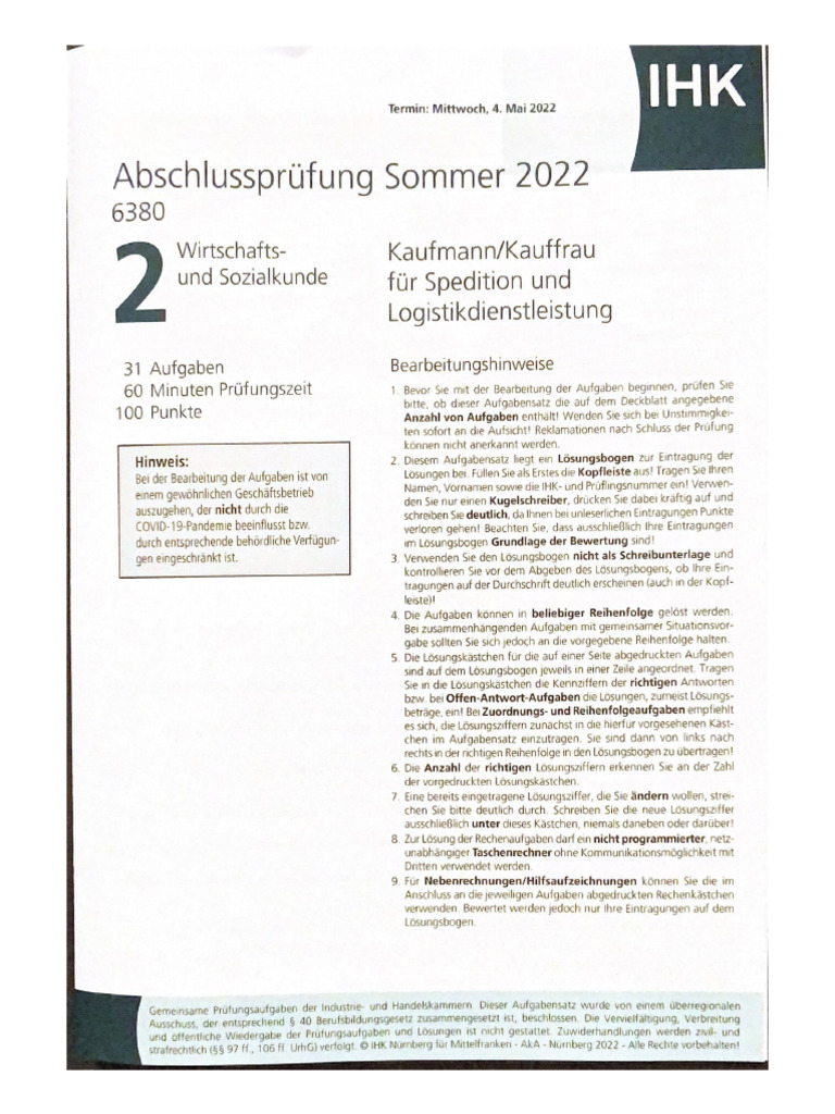 IHK Prüfung | PDF