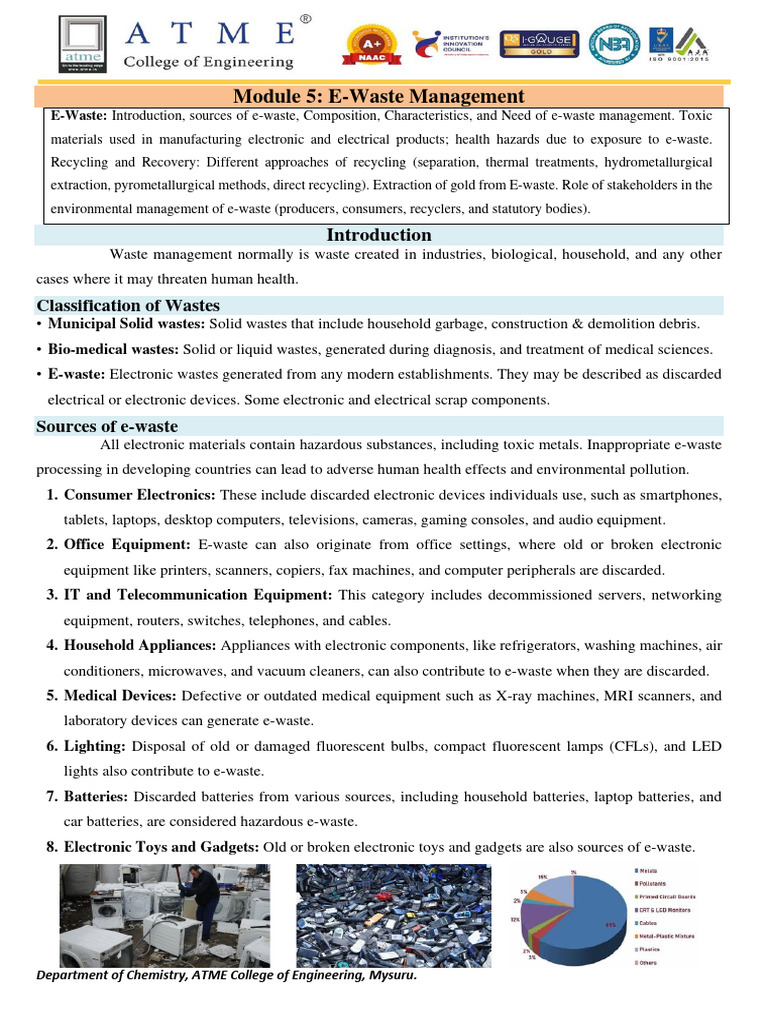 MODULE 5 E-Waste Management | PDF