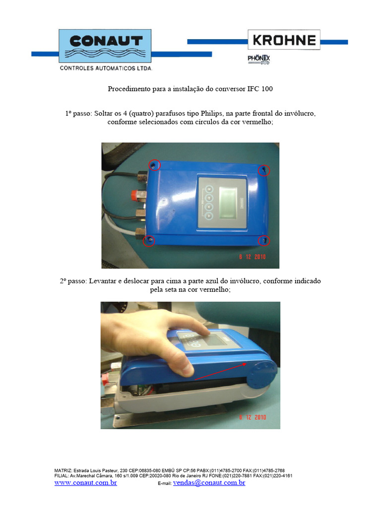 8-Procedimento para Instalação Do Conversor IFC 100 Rev2beta | PDF