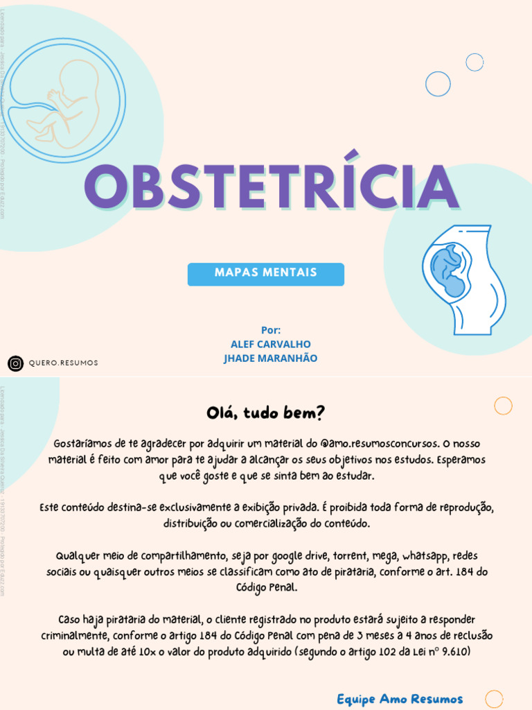 Mapas Mentais Obstetrícia | PDF