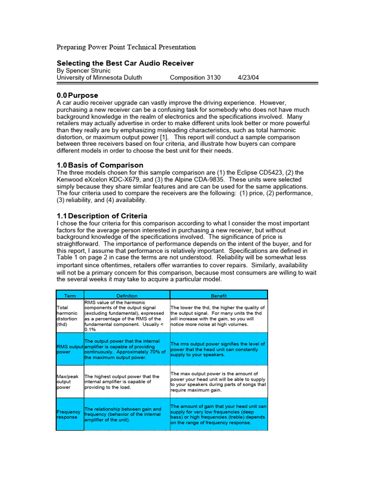Preparing Power Point Technical Presentation | PDF
