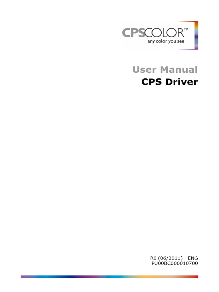 PU00BC000010700 CPS Driver User Manual 1.0 English | PDF