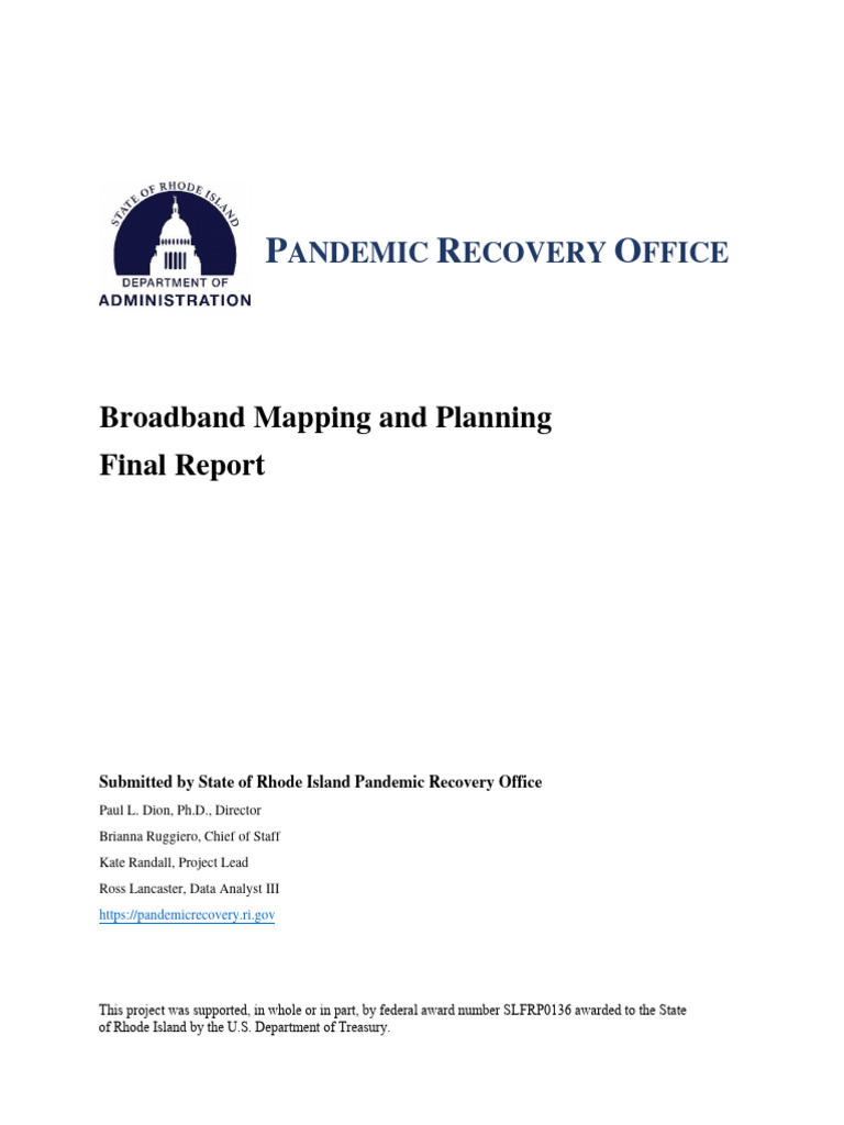 Rhode Island Broadband Strategy Report | PDF | National ...