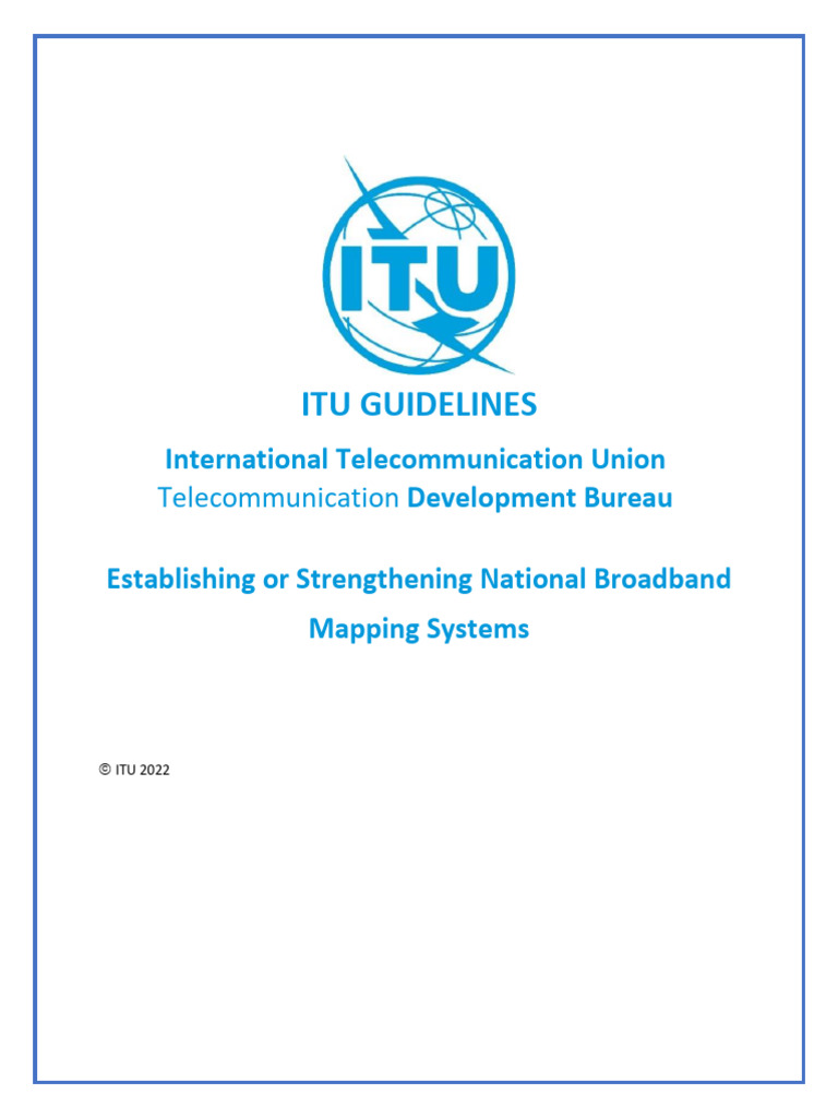ITU Guidelines To Establish Broadband Mapping | Download Free PDF | European Union | Infrastructure