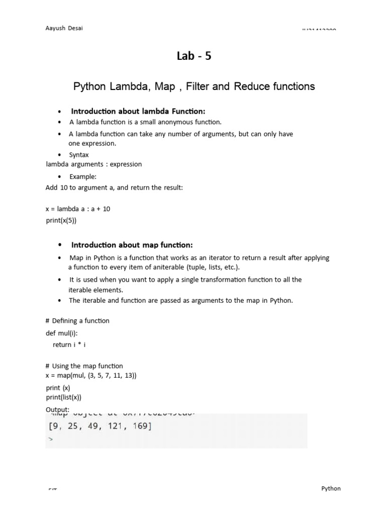 Lab 5 Pdf Anonymous Function Function Mathematics