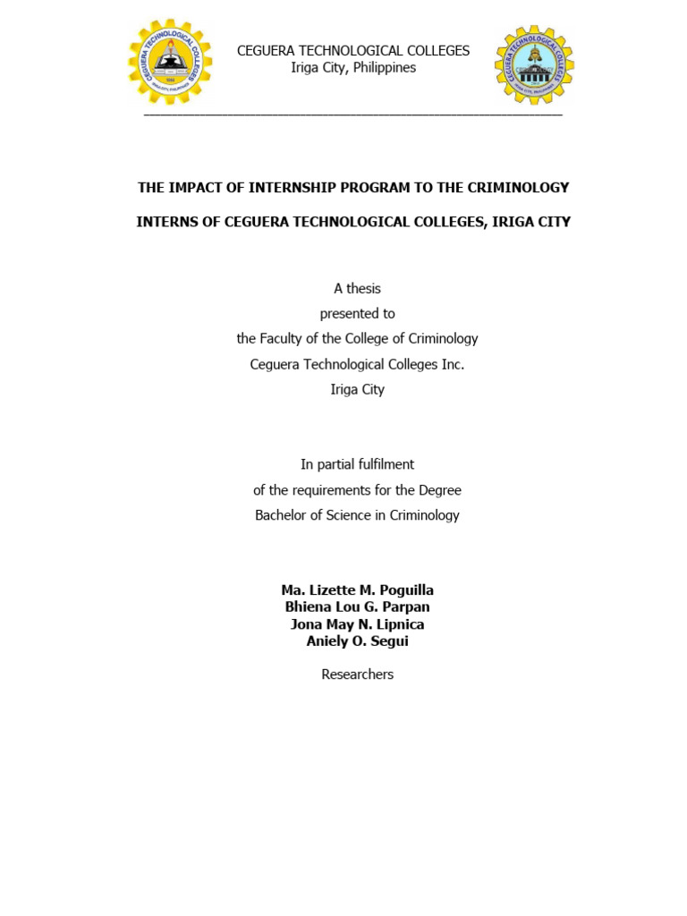 Internship 1 4 For Final Def. | PDF