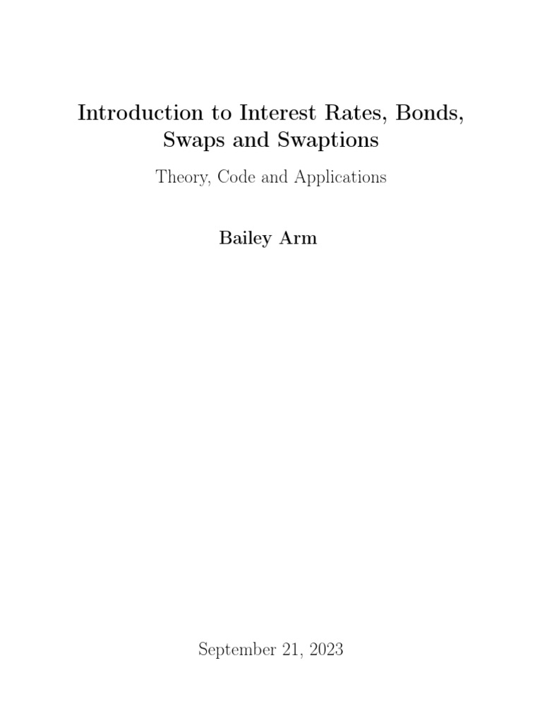 Swaptions Complete Doc 1695378807 | PDF | Bonds (Finance) | Yield (Finance)