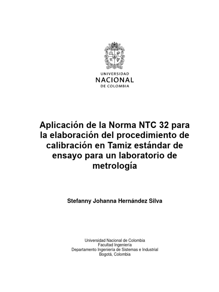 Unal Tesis Tamiz | PDF | Metrología | Calibración