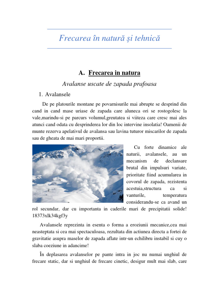 Frecarea in Natura | PDF