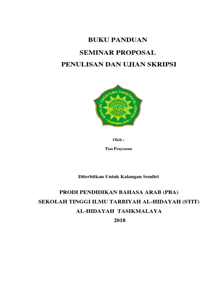 Panduan Penulisan Seminar Proposal Dan Skripsi 1 | PDF | Bisnis