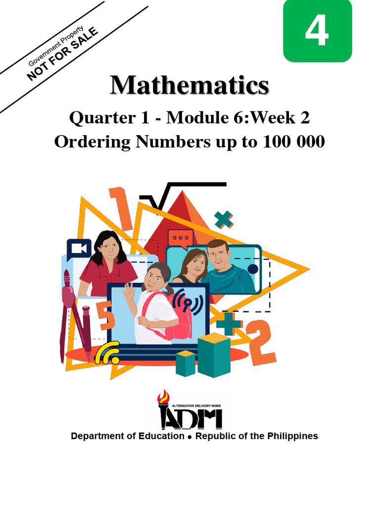 Math4 - q1 - Mod6 - Ordering Numbers Up To 100 000 - v3 | PDF