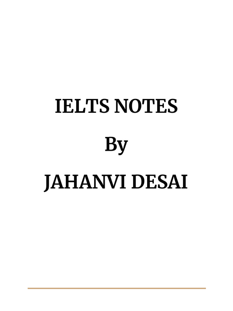 IELTS Notes by Jahanvi Desai | PDF | Pie Chart