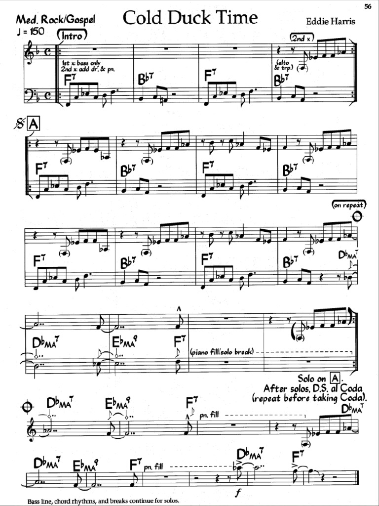Cold Duck Time - Eddie Harris | PDF