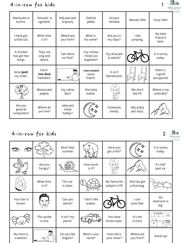 English Learning Activities for Kids | PDF