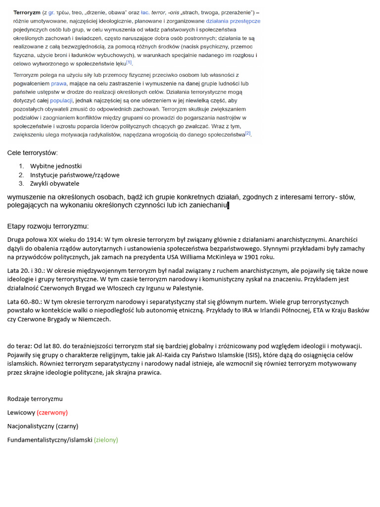 Terroryzm | PDF