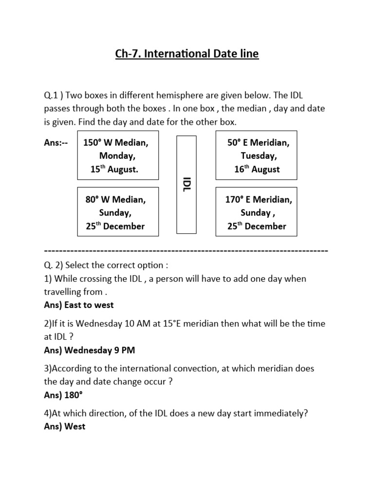 Ch-7 International Date Line | PDF | Geography