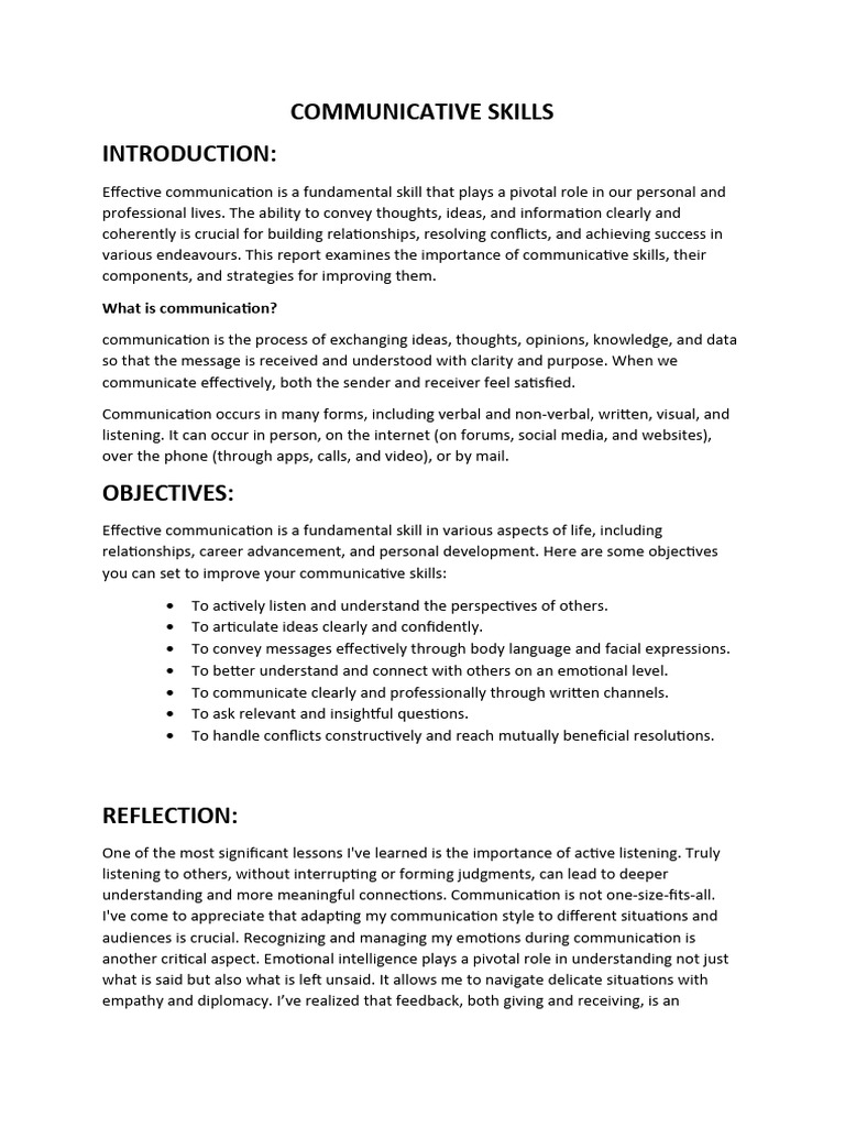 Effective Communication PDF | PDF | Communication | Nonverbal Communication