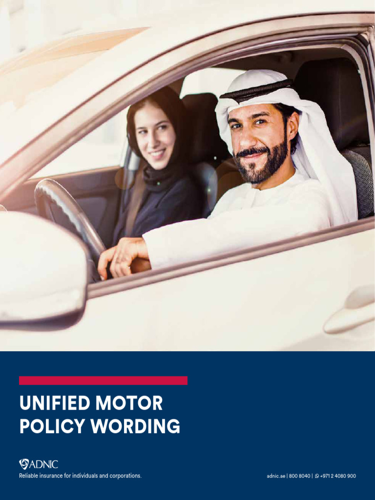 ADNIC Motor Policy Brochure | PDF