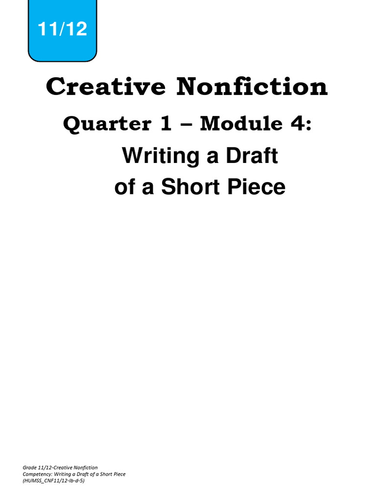 CNF Melc4 Final | PDF | Creative Nonfiction