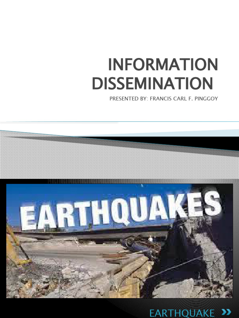 Information Dissemination | PDF | Tsunami | Earthquakes