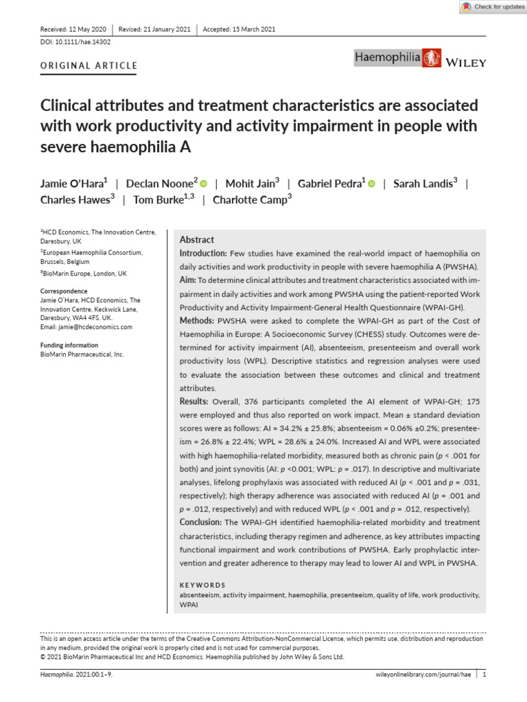 Clinical Attributes and Treatment Characteristics | PDF | Dependent And ...