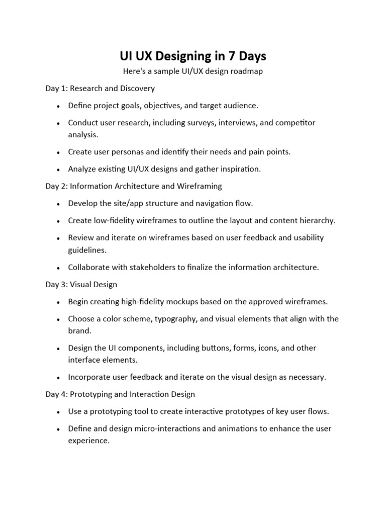 UI UX Designing in 7 Days | PDF | Usability | Design