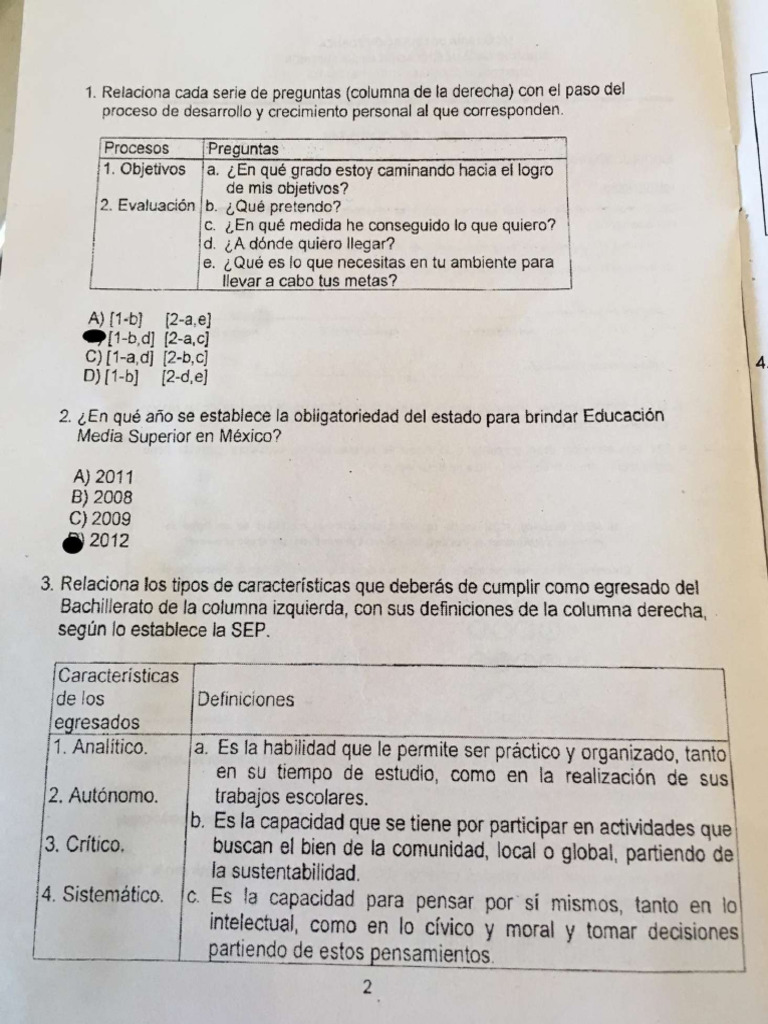 Modulo Uno Examen 2 | PDF