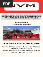 Linea Del Tiempo de La Historia de La Uvm | PDF