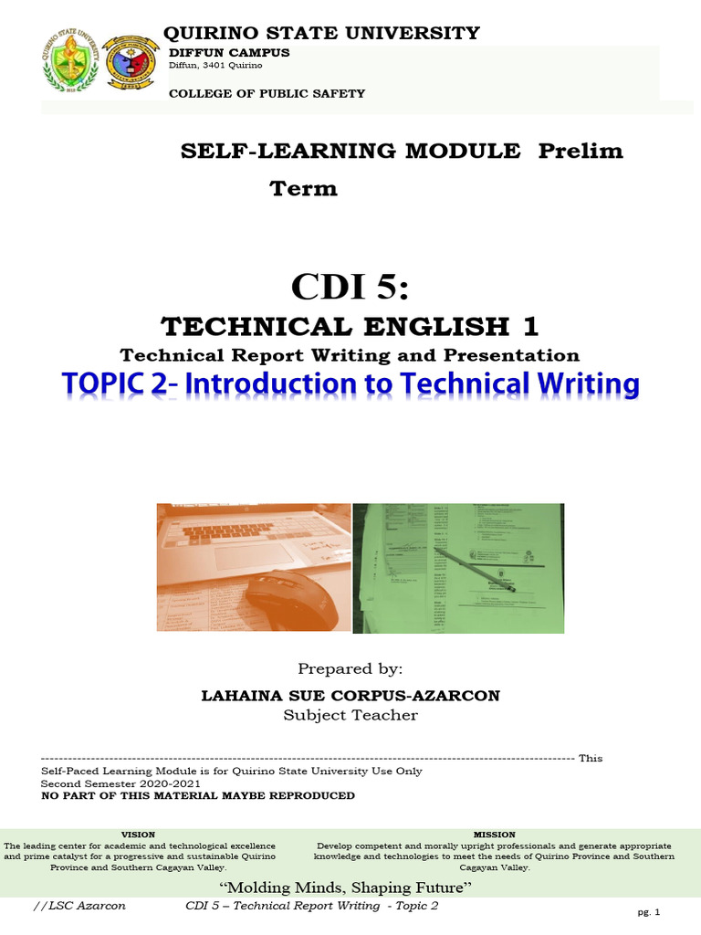 Cdi 5 Module | PDF | Document | Technical Communication