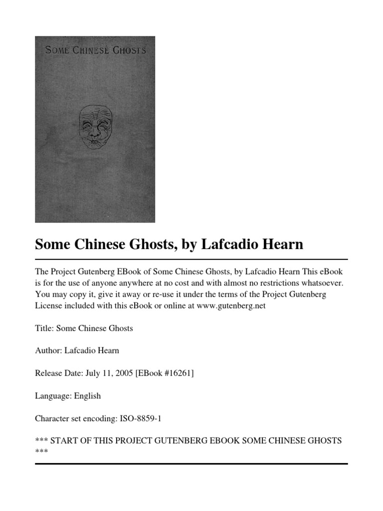 Some Chinese Ghosts | PDF | Project Gutenberg