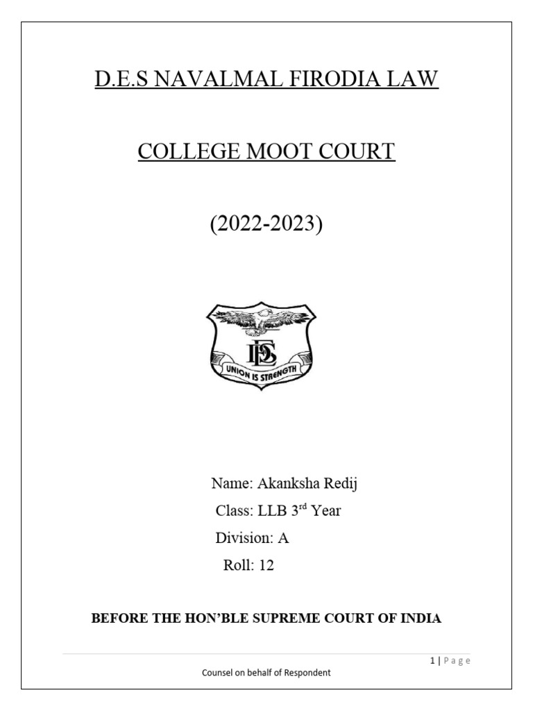 Constitutional Moot Court | PDF