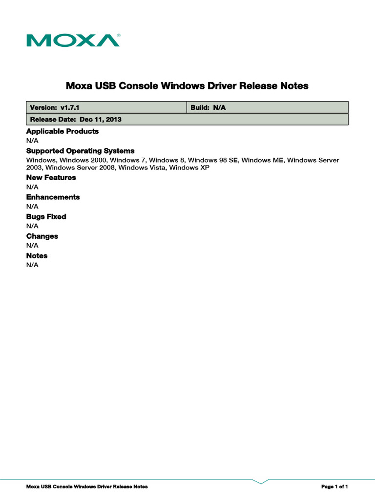 EDS-528E Series - Moxa-Usb-Console-Windows-Driver-V1.7.1.zip - Software ...