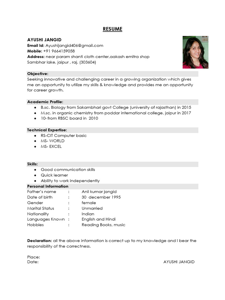 Ayushi's Resume | PDF
