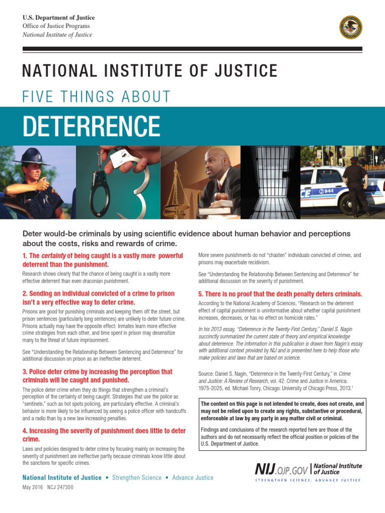 Deterrence: National Institute of Justice | PDF | Prison | Punishments