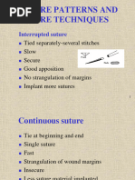 Overview of Suture Patterns in Surgery | PDF | Surgical Suture | Surgery
