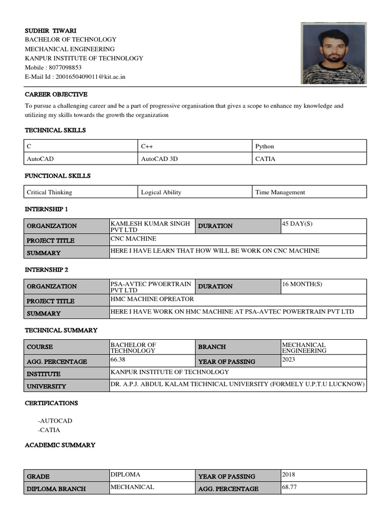 Sudhir's Resume | PDF