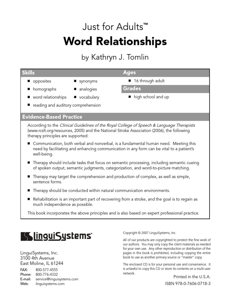 Just For Adults Word Relat | PDF