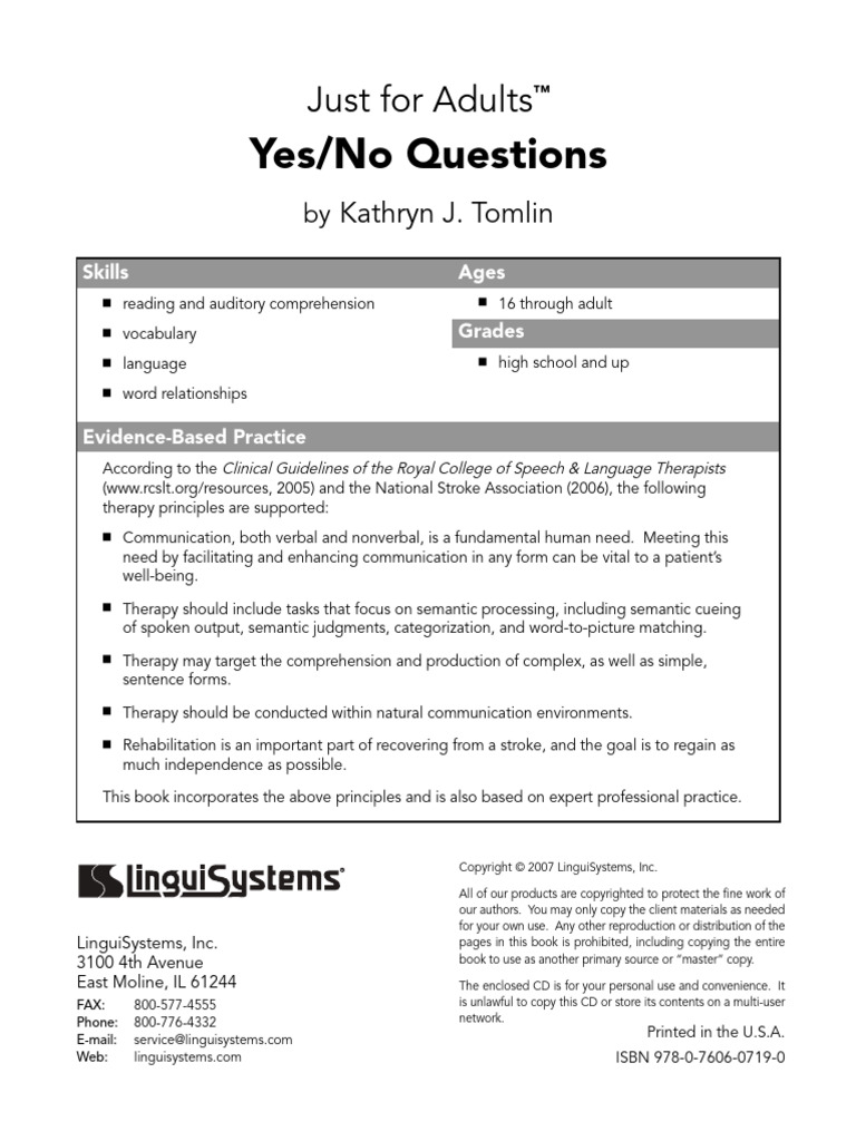 Just For Adults Yes No Q | PDF | Self-Improvement