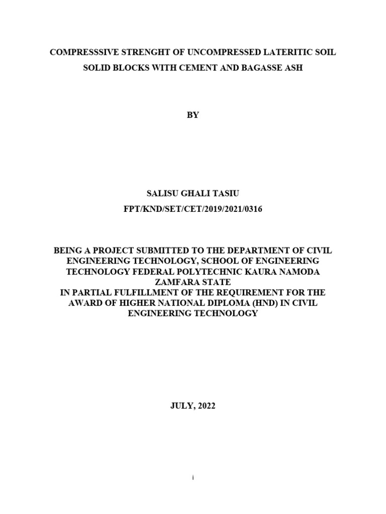 Salisu Ghali Tasiu 316 Project Cover PDF