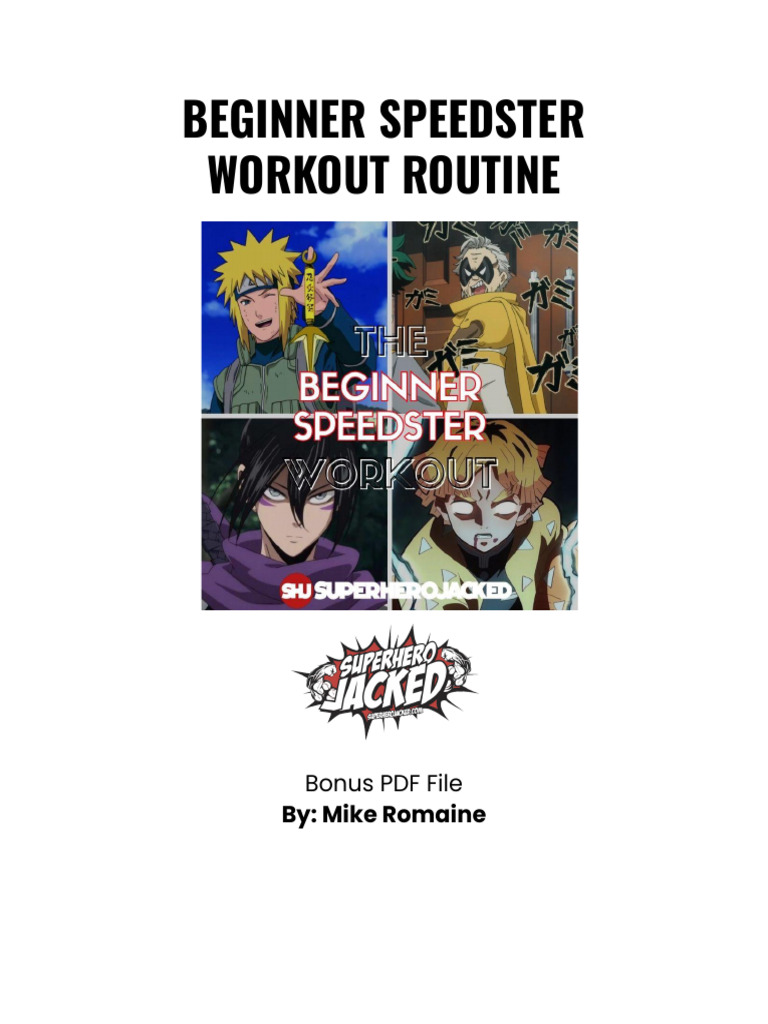 Beginner Speedster Inspired Workout PDF | PDF | Physical Exercise ...