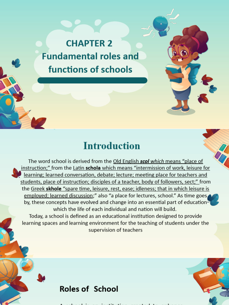 Fundamental Roles and Functions of Schools | Download Free PDF ...